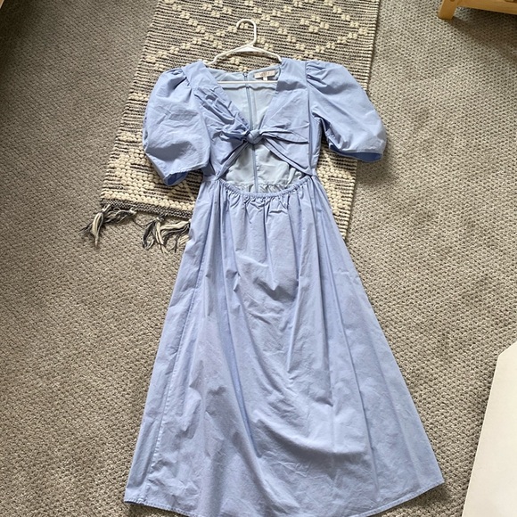 Wayf | Dresses | Light Blue Wayf Cutout Midi Dress | Poshmark